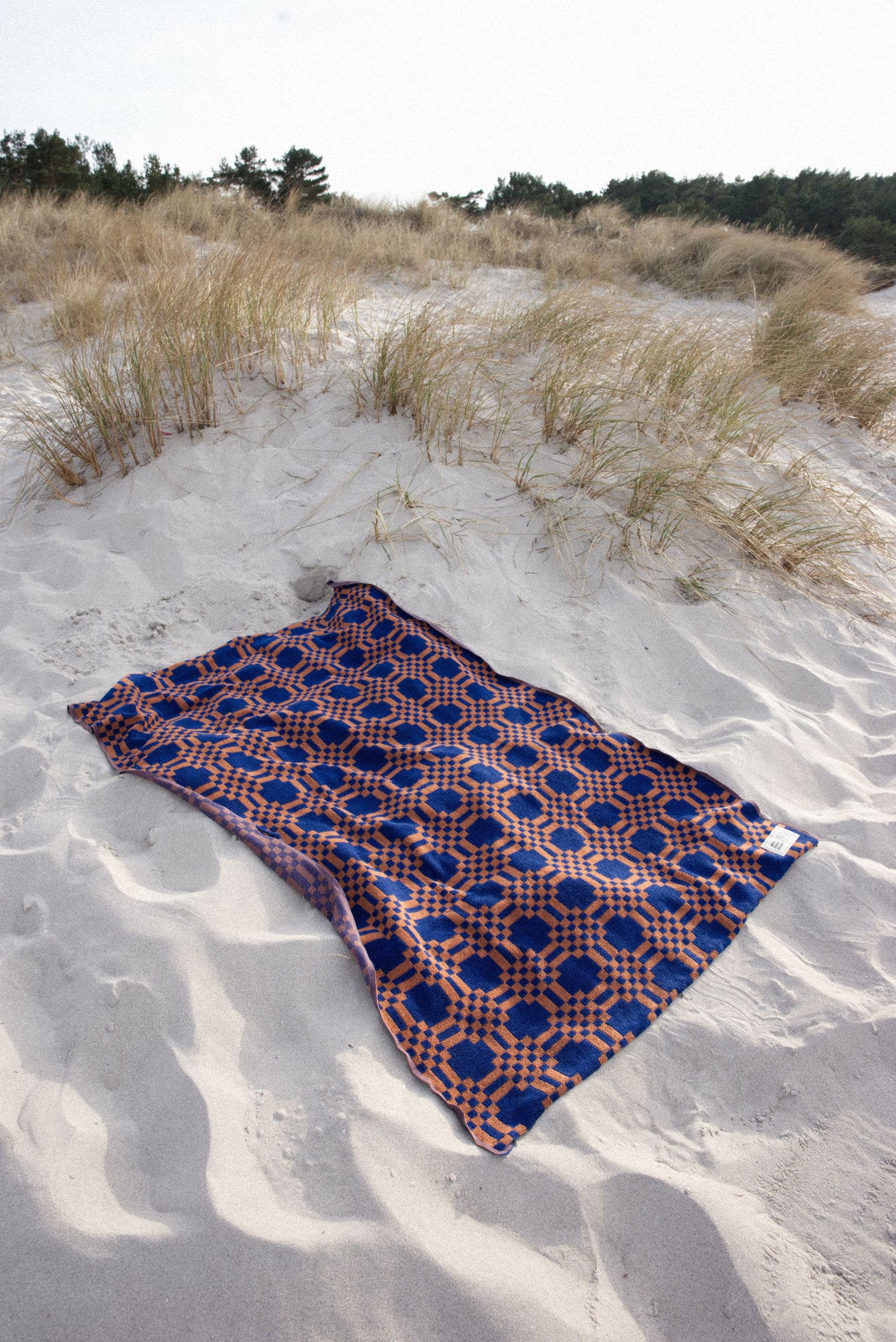 Weave Beach Towel | Azure & Chestnut – towel.studio